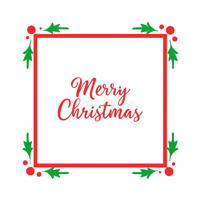 Decorative Christmas Frames Vector Illustration Set Stock Vector ...