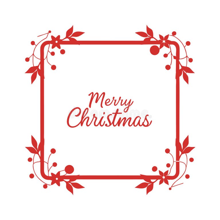 Decorative Christmas Frames Vector Illustration Set Stock Vector ...