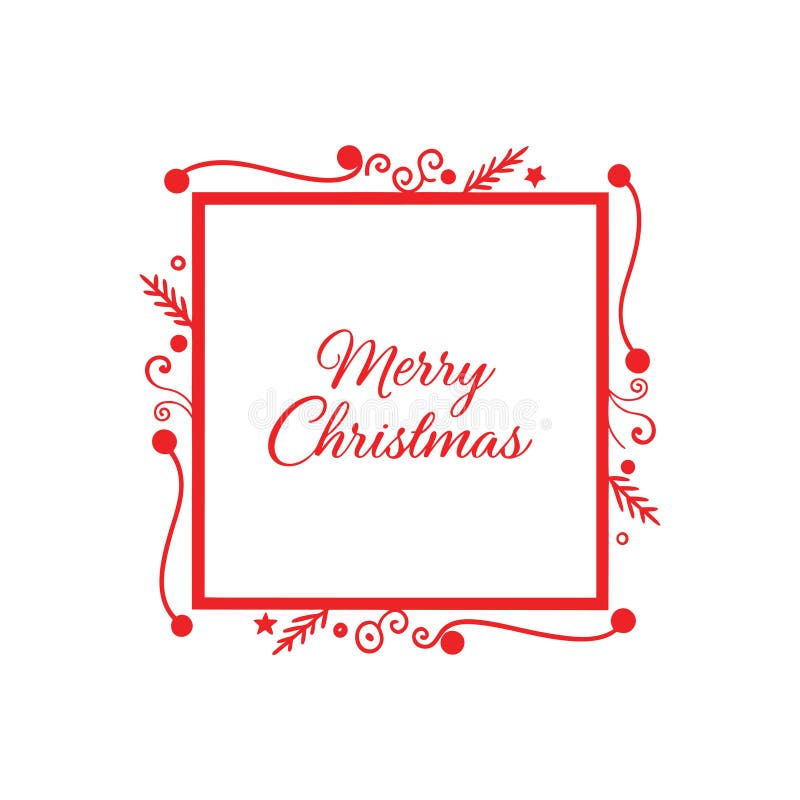 Decorative Christmas Frames Vector Illustration Set Stock Illustration ...