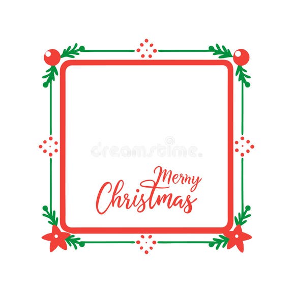 Decorative Christmas Frames Vector Illustration Set Stock Vector ...