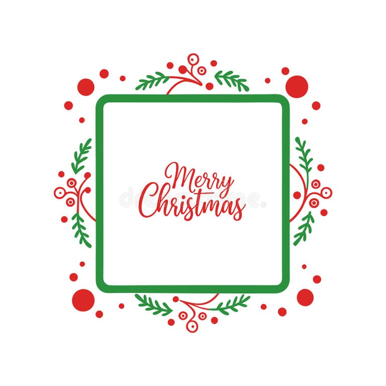 Decorative Christmas Frames Vector Illustration Set Stock Vector ...