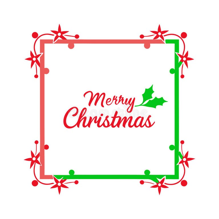 Decorative Christmas Frames Vector Illustration Set Stock Vector ...