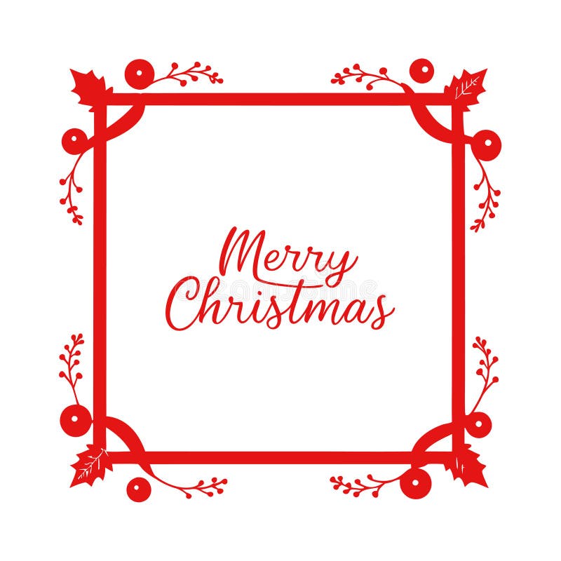 Decorative Christmas Frames Vector Illustration Set Stock Illustration ...