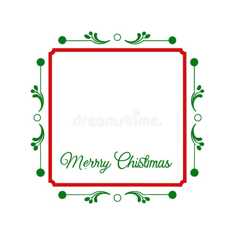 Decorative Christmas Frames Vector Illustration Set Stock Vector ...