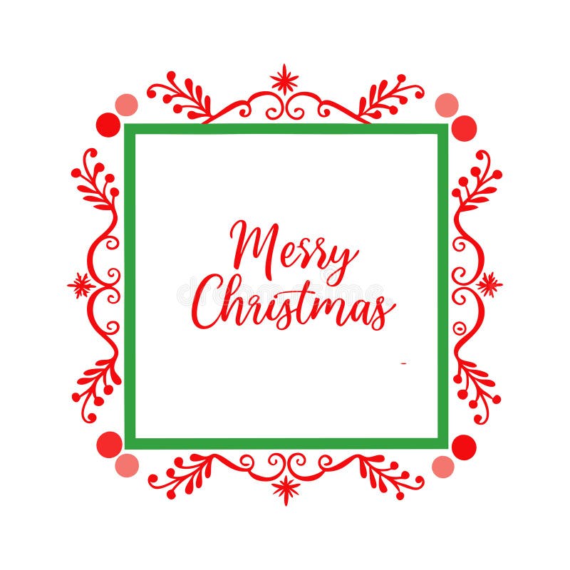 Decorative Christmas Frames Vector Illustration Set Stock Illustration ...