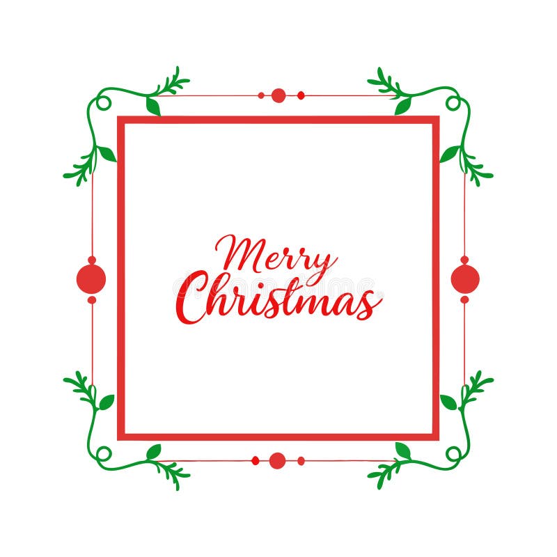 Decorative Christmas Frames Vector Illustration Set Stock Illustration ...