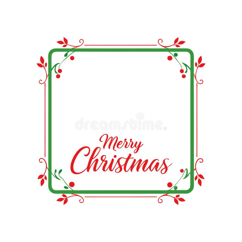 Decorative Christmas Frames Vector Illustration Set Stock Vector ...