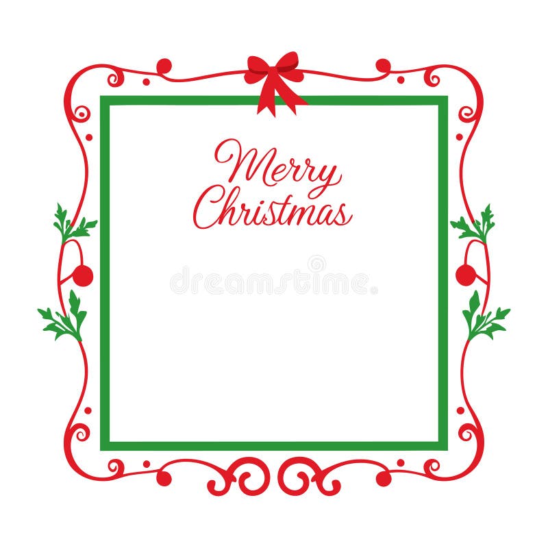 Decorative Christmas Frames Vector Illustration Set Stock Vector ...