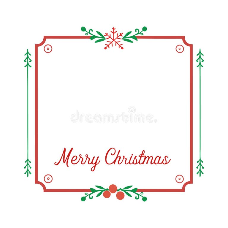 Decorative Christmas Frames Vector Illustration Set Stock Vector ...