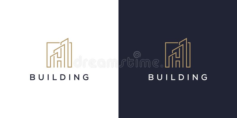 Letter H Building Design Vector Template Stock Illustration ...