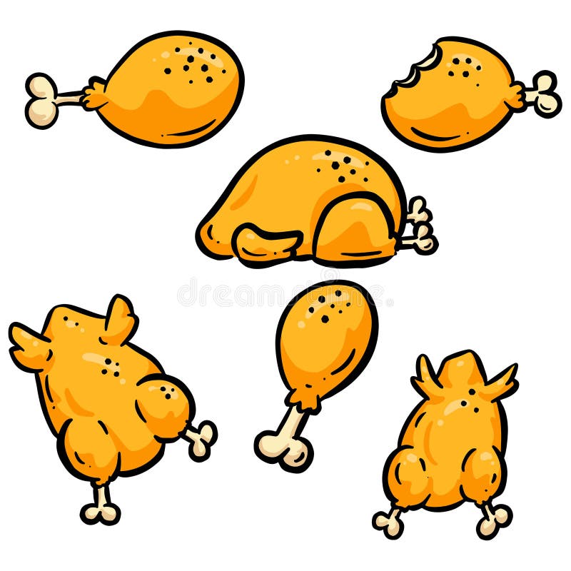 Roast Chicken Festive Thanksgiving Christmas Turkey Leg Bird Cartoon ...