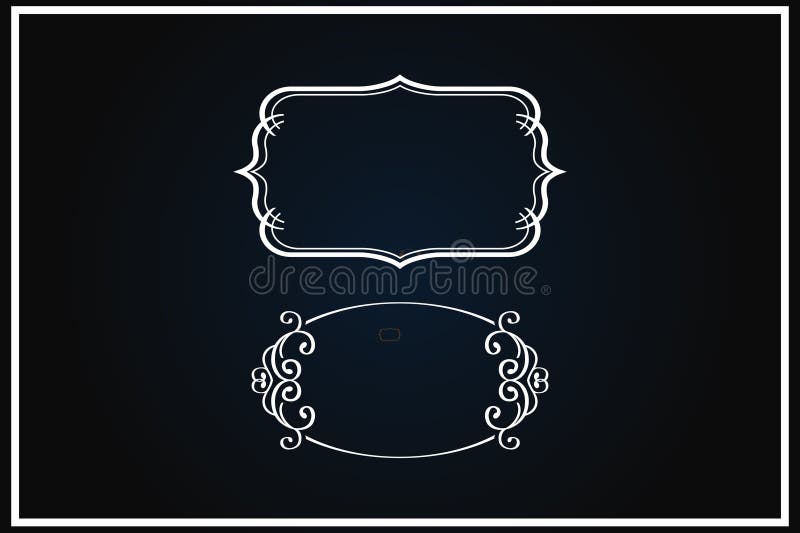 Retro Ornamental Frames and Borders Classic Vintage Frame Set Stock ...
