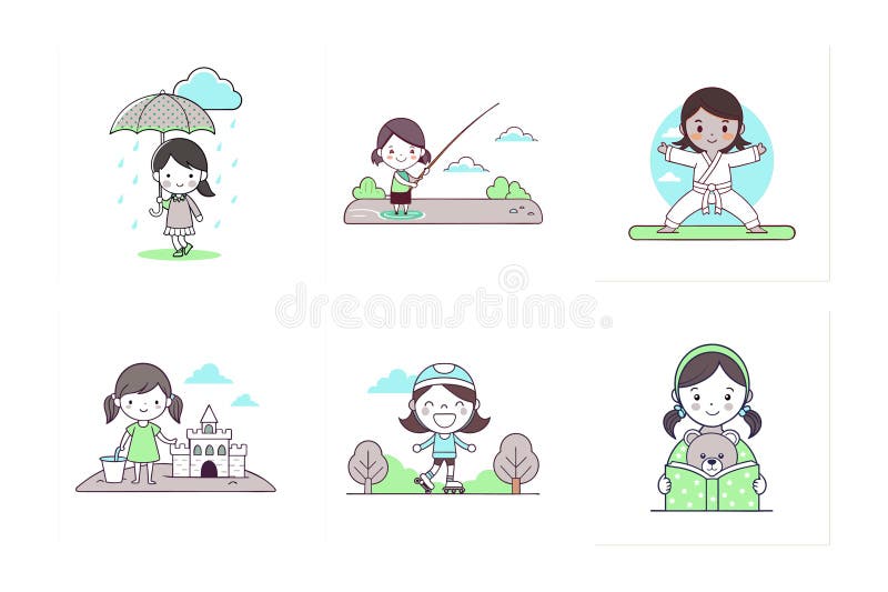 Professional Kids Set Set Vector Art Stock Vector - Illustration of ...