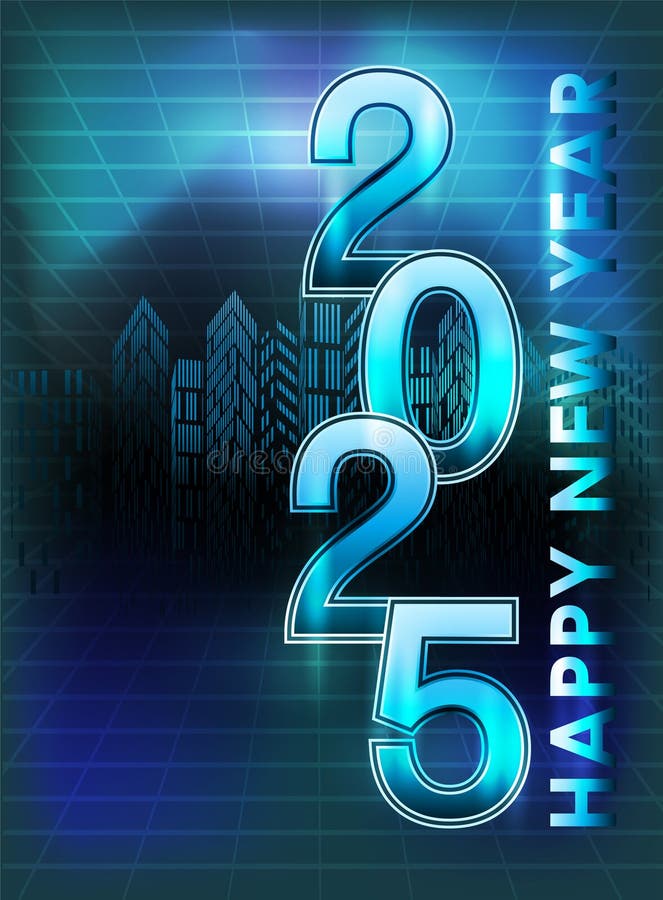 Happy New 2025 Year Xmas Vip Card Stock Vector - Illustration of ...