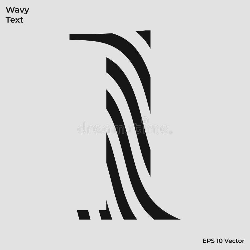 Modern Wavy Stripes Stylized Alphabetical Number 3 Isolated Stock ...
