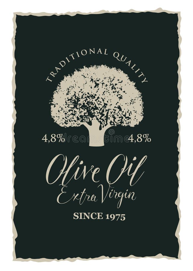 Label with Cardboard Texture for Olives or Olive Oil Stock Vector ...