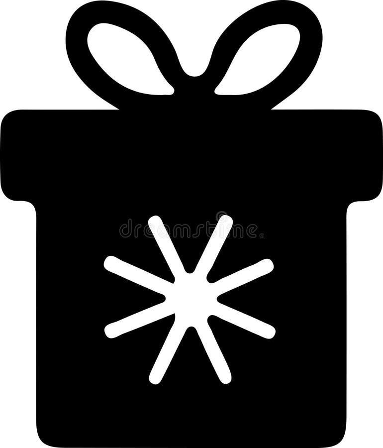 Christmas Gift Box Icon Silhouette. Gift Icon. Gift Box Icon. Stock ...