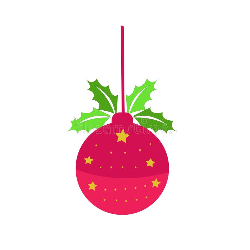 Christmas Hanging Bell with Leaf Vector Art Stock Vector - Illustration ...