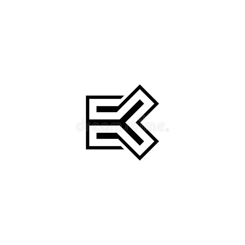 KE or EK Logo and Icon Design Stock Illustration - Illustration of ...