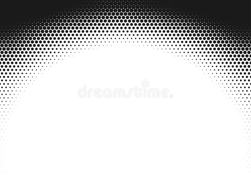 Halftone Textured Pattern with Dots. Dots Arch Curved Abstract Template ...