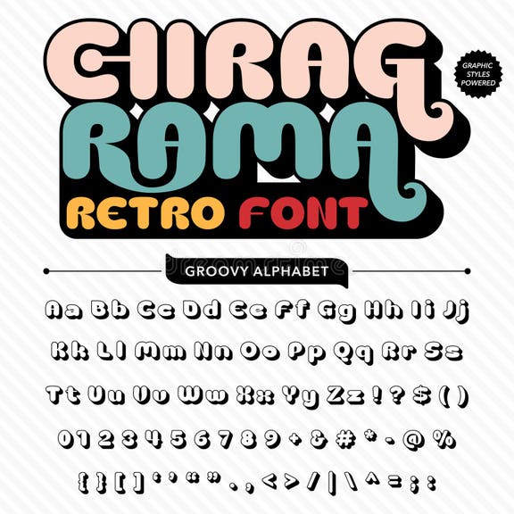 Black and White Chirag Rama Groove Retro Vintage Display Bold Font ...