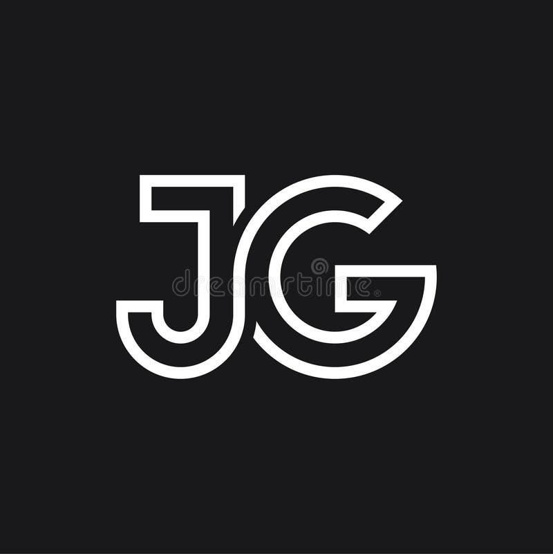 Creative Letter JG Logo Design Graphic Icon Stock Illustration ...