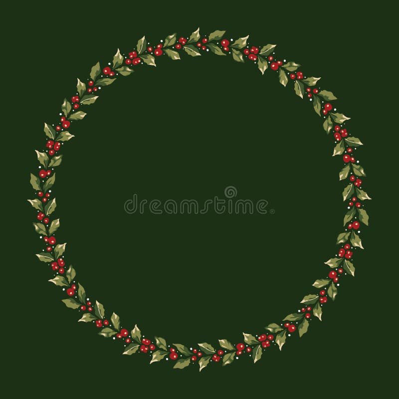 Series of Christmas Floral Frame and Background in Retro Vintage ...