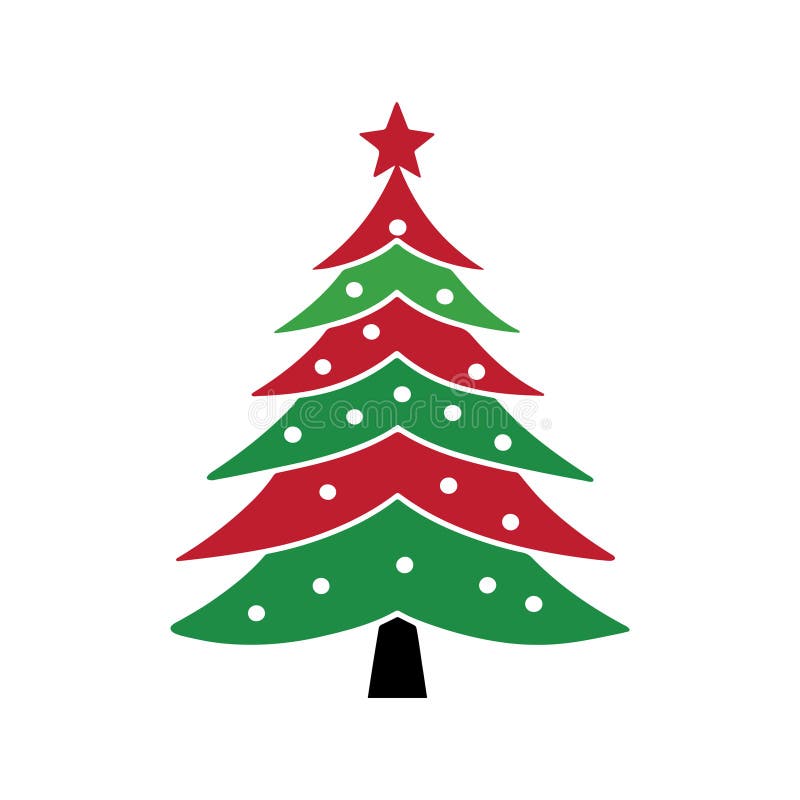 A Simple Christmas Tree Icon in Vector Style. Stock Vector ...