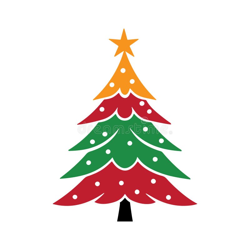 A Simple Christmas Tree Icon in Vector Style. Stock Vector ...