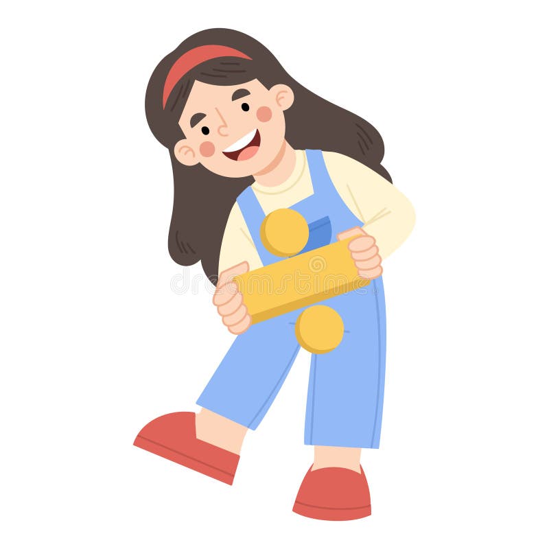 Vector Illustration of Girl with Math Symbols Stock Vector ...