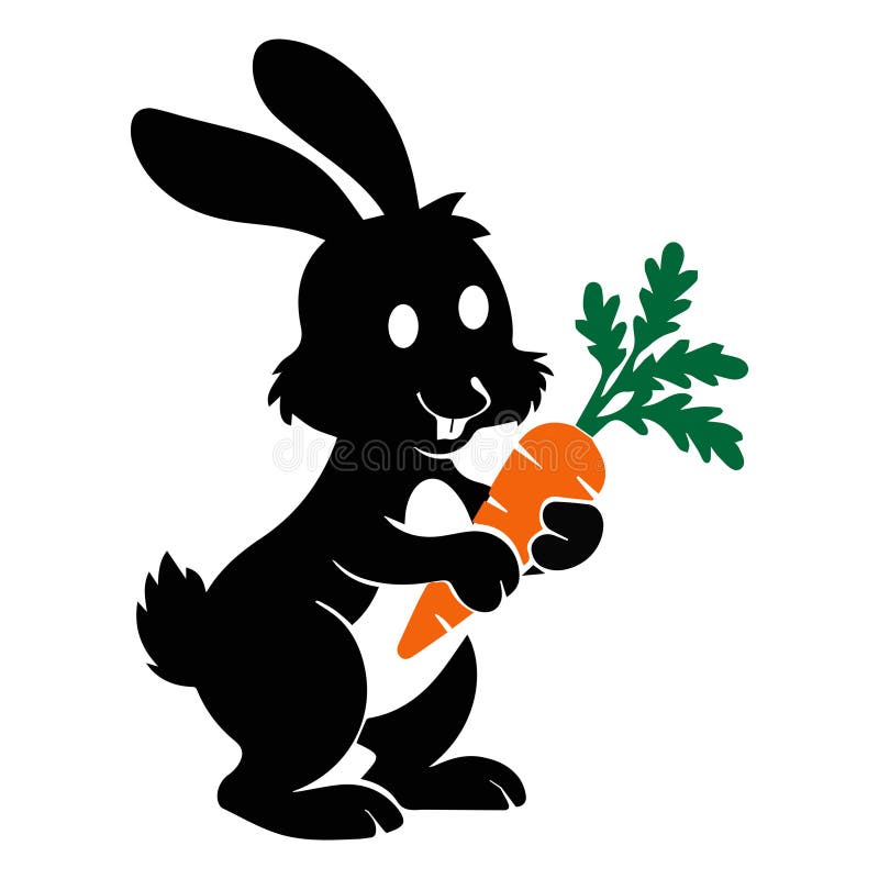 Standing Rabbit Silhouette Stock Illustrations – 1,193 Standing Rabbit ...