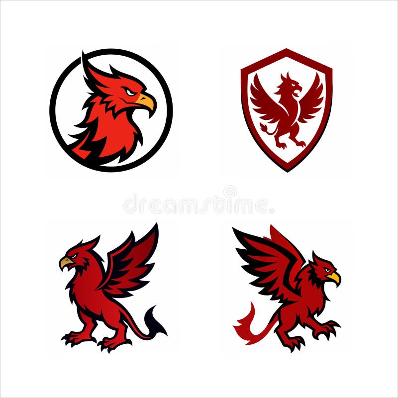 Elegant Griffin Mascot Vector for Logos and Icons Stock Vector ...
