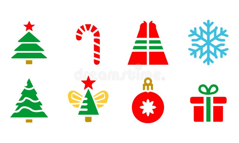 Set of the Christmas Item Icon Vector 09 Stock Vector - Illustration of ...