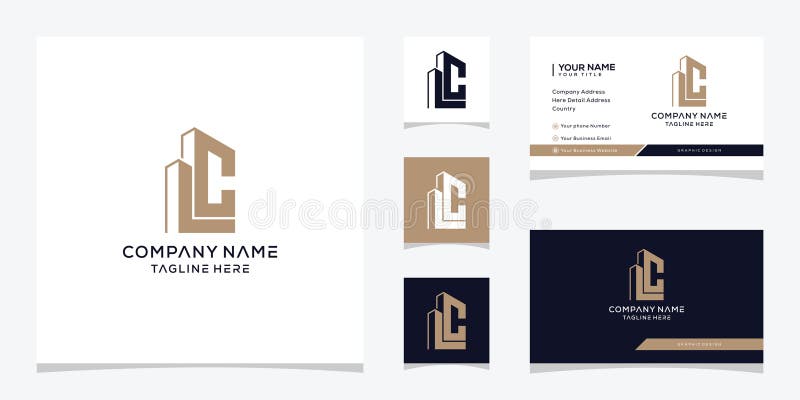 Letter LC Buildings Apartment Logo Design Graphic, Abstract Icon Vector ...