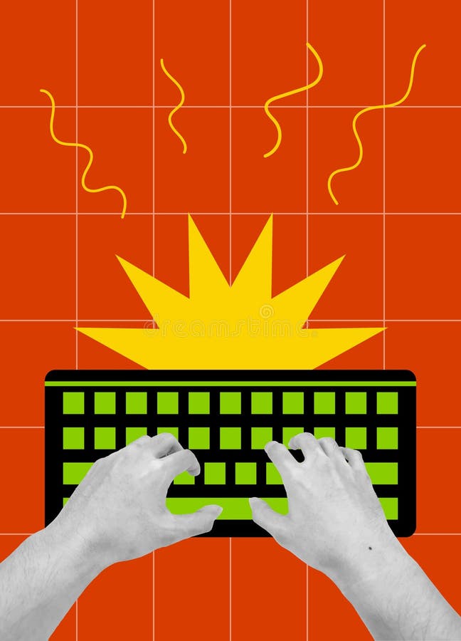 Computer Keyboard Typing Art