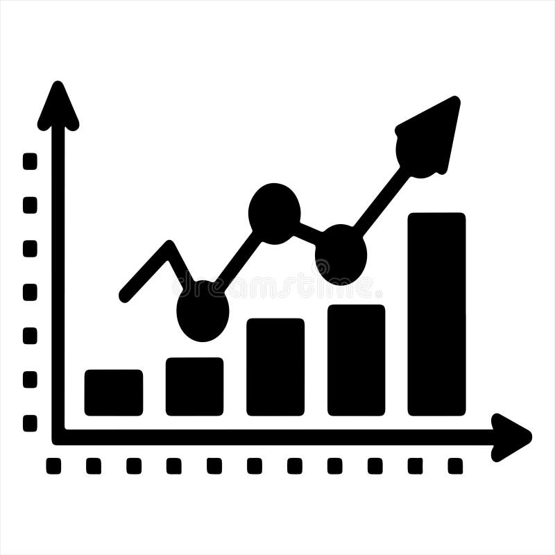 Business Data Growth Chart Visualizing Progress with Bar and Line ...