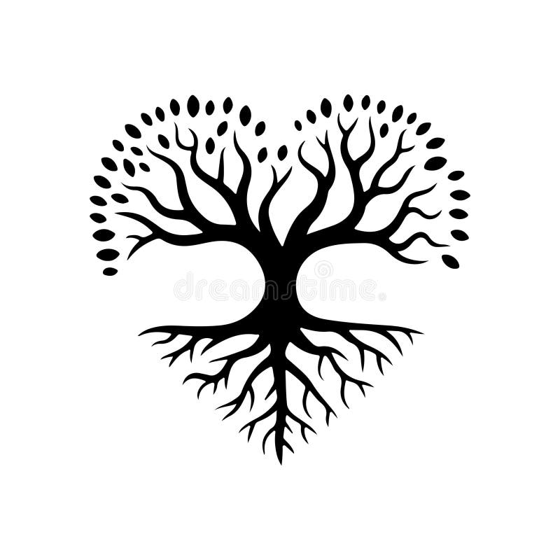 Black Tree Drawing Black Tree Print~Black And White Tree Wall