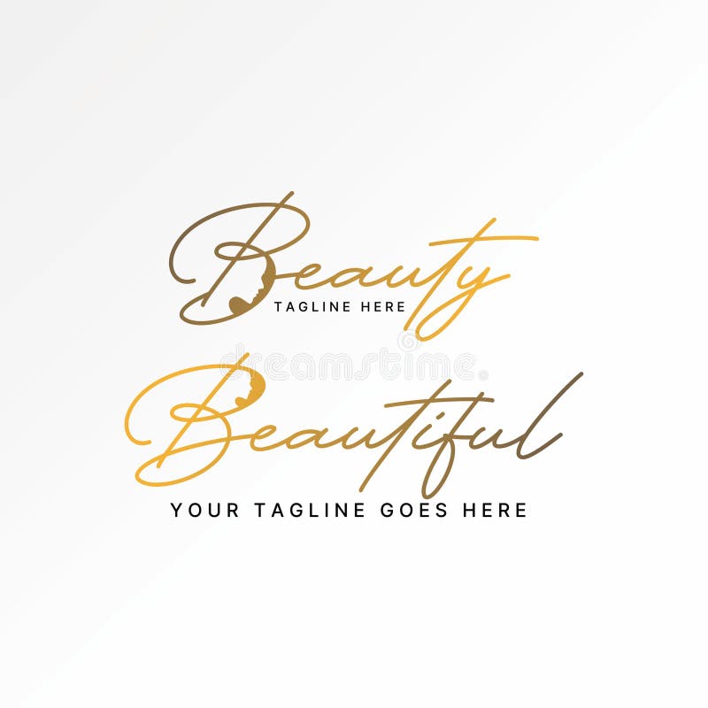Word Text Beauty Beautiful Side Woman Face Wellness Typography Elegant ...