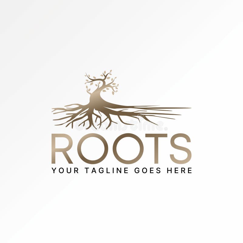 Big Roots Botton on Small Plant Bonsai Nature Typography Art Botanical ...