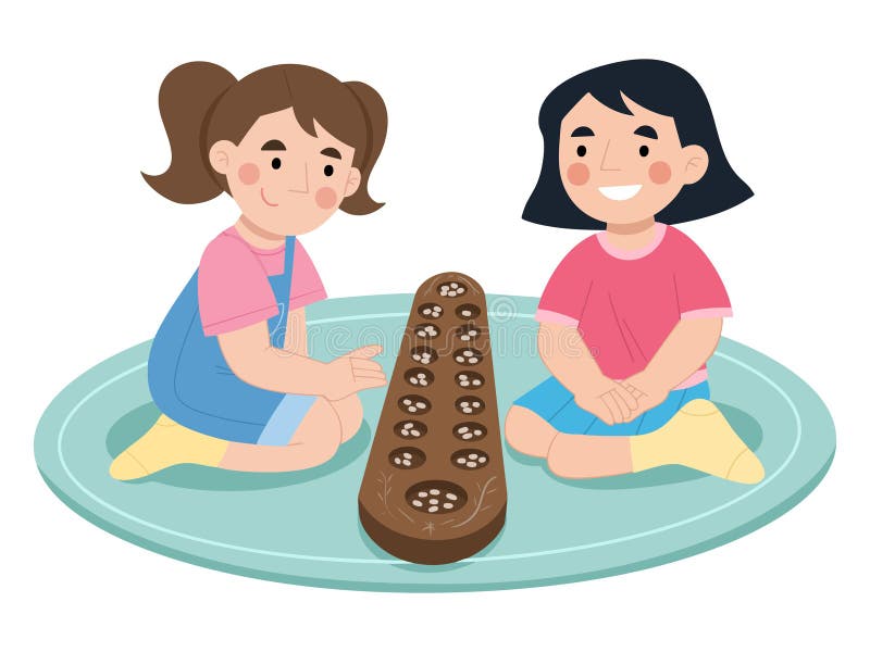 Illustration of Two Girls Playing the Traditional Indonesian Toy Game ...