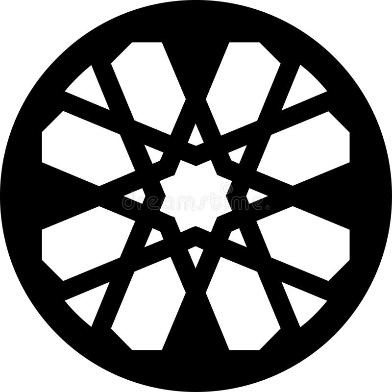 Round Frame with Arabic Pattern, Cnc Router Template. Geometric ...