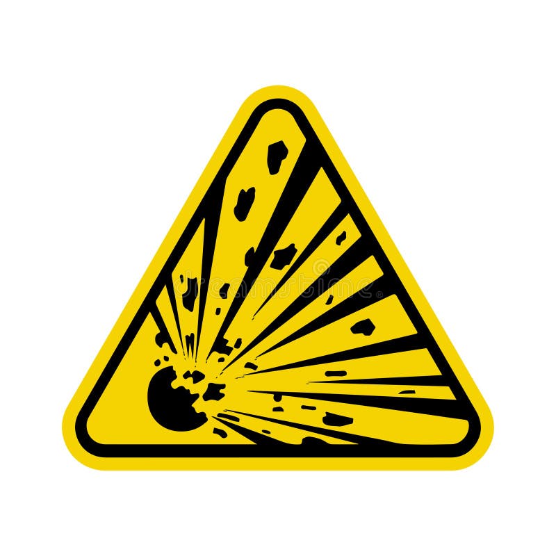 Explosives warning sign stock illustration. Illustration of number ...