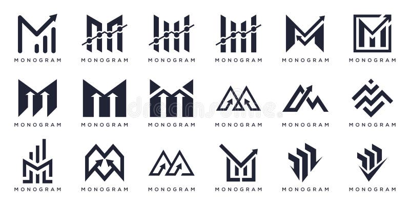 Collection of Letter M Logo Design Icon, Accounting Financial Graphic ...