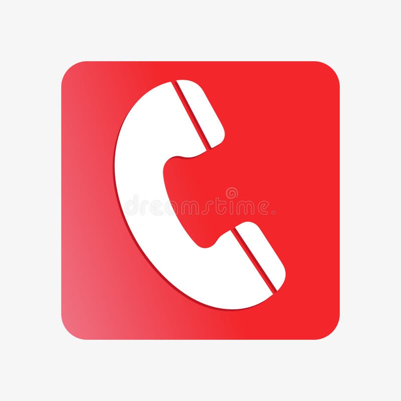 Gradient Red Color Modern Call Icon Collection Stock Vector ...