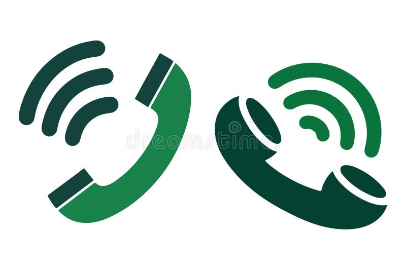 Colorful Clean Style Call Icons Stock Vector - Illustration of modern ...