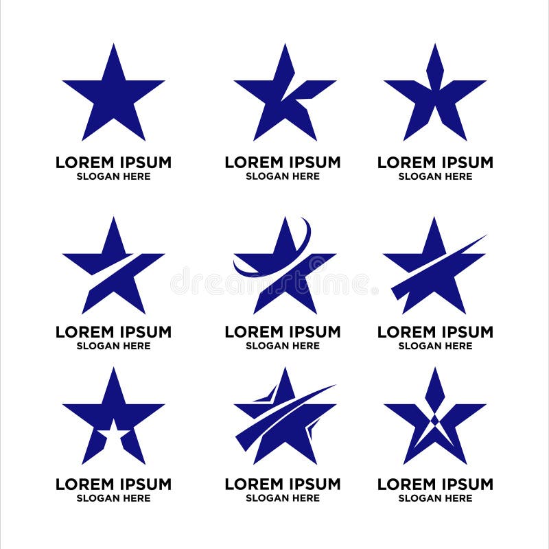 Star Set Logo Template Design Stock Image - Image of logo, template ...