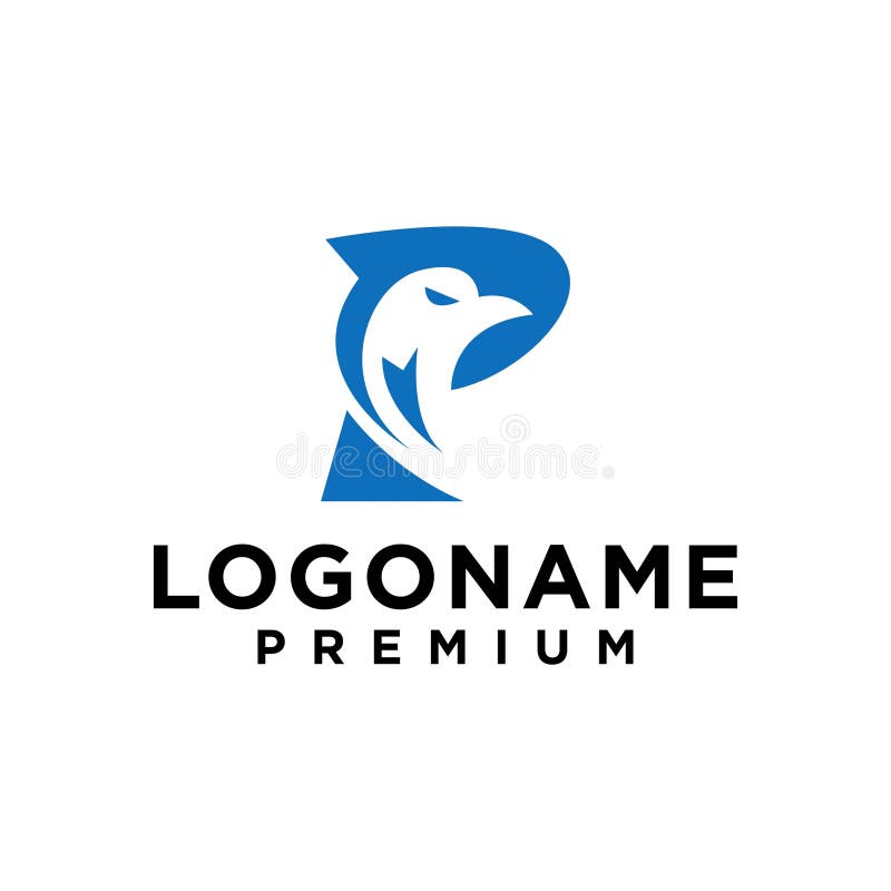 Letter P Eagle Bird Logo Design Stock Vector - Illustration of eagle ...