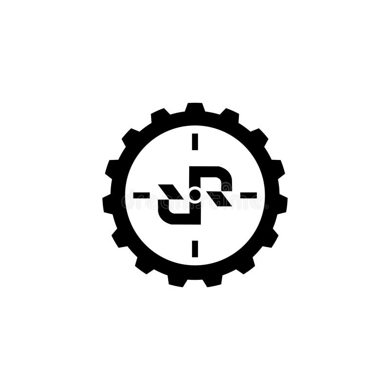 Letter Rr Gear Logo Template Design Stock Image - Image of logo ...