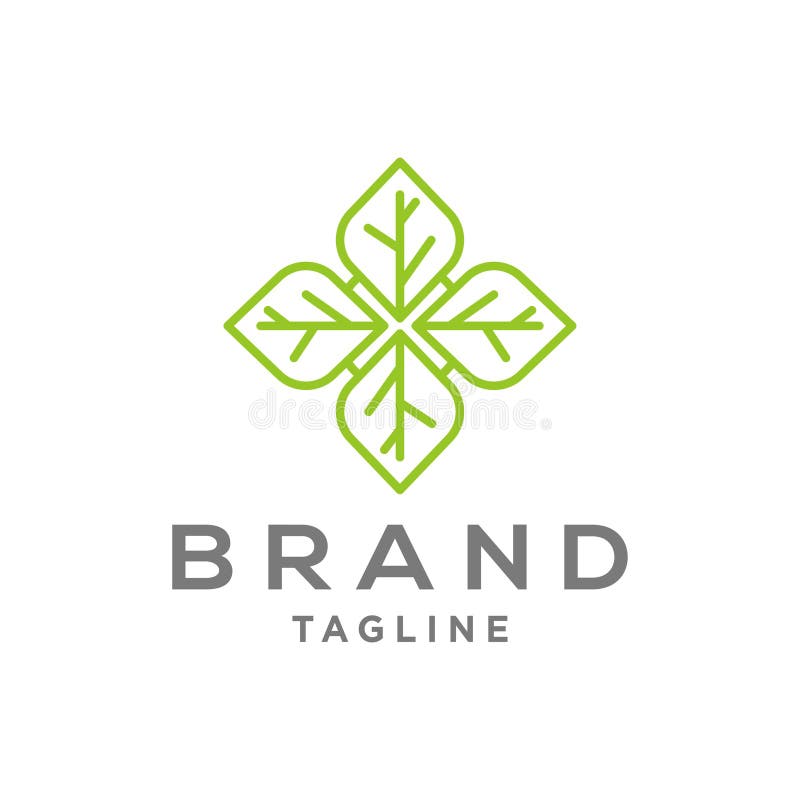 Leaf Tree Green Color Logo Template Design Stock Vector - Illustration ...