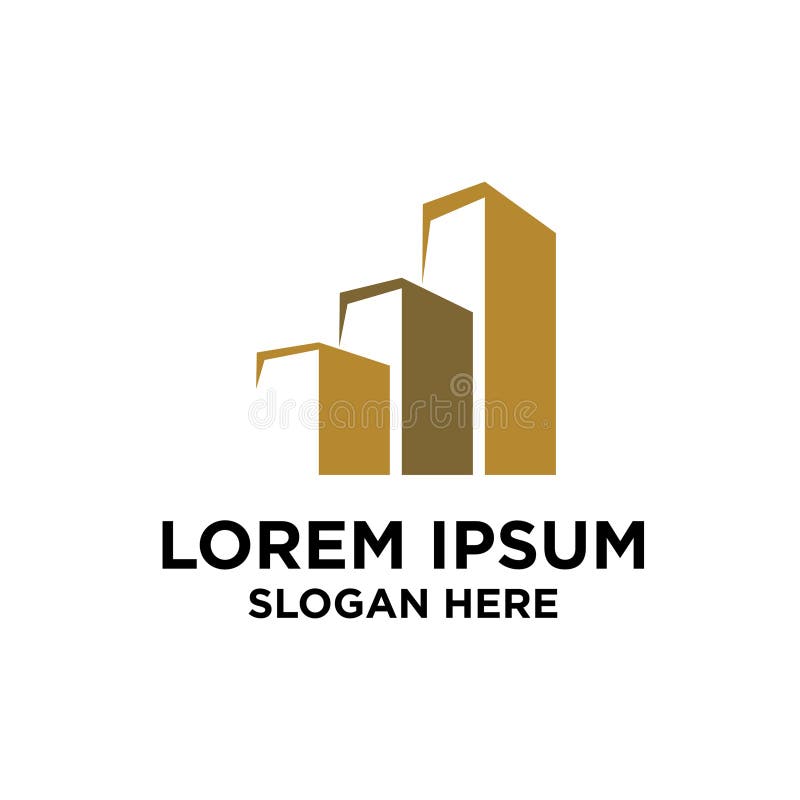 Real Estate Logo Template Design Stock Illustration - Illustration of ...